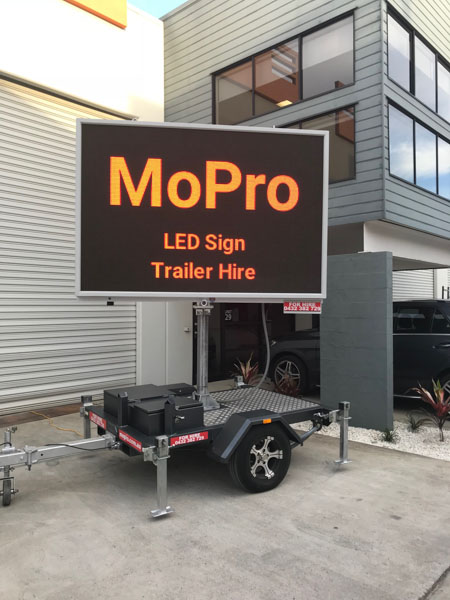 VMS & LED sign trailer hire | Logan | MoPro VMS Trailer Hire