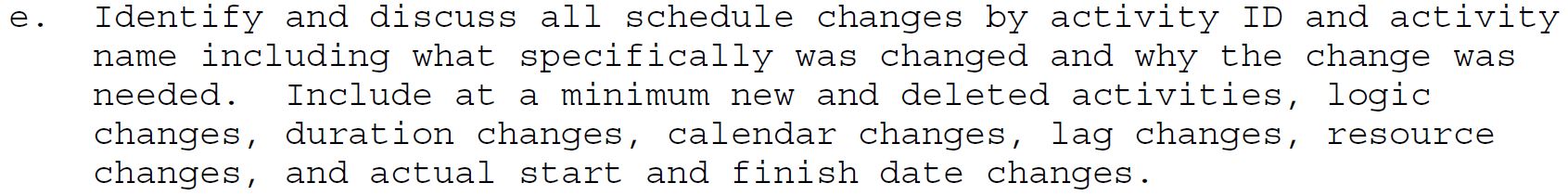 USACE Schedule Narratives | CPM Schedule Solutions | Construction ...